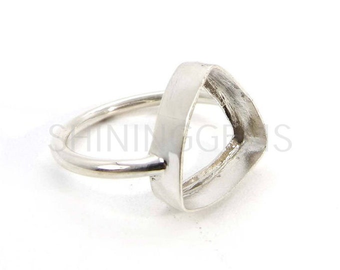 925 Sterling Silver Solid Ring Collet 6 X 6 Mm to 10x 10 Mm - Etsy