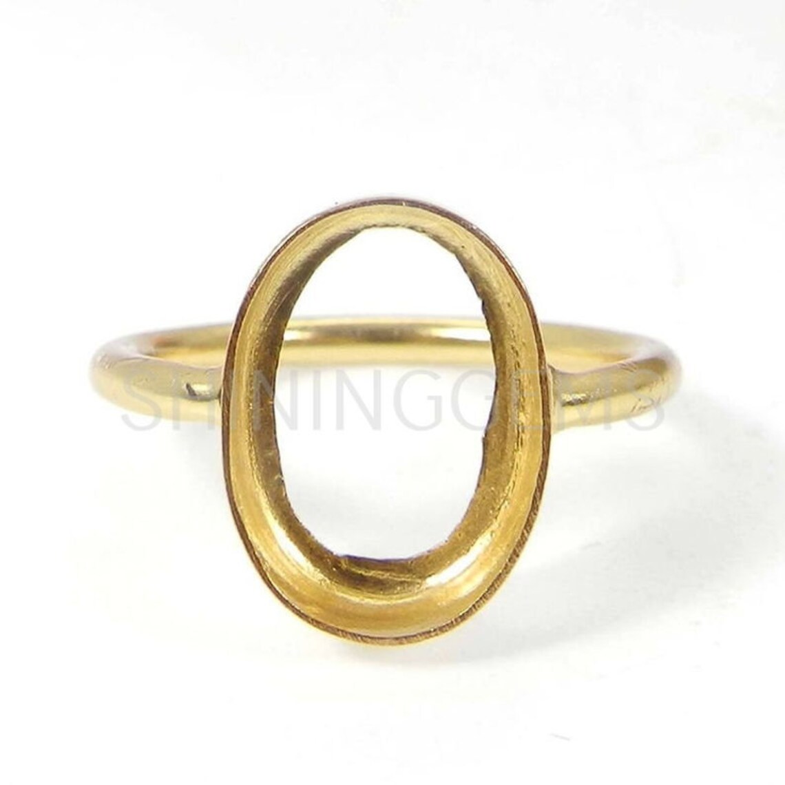 925 Sterling Silver Gold Plated Ring Collet 6 X 4 Mm to 18 X | Etsy