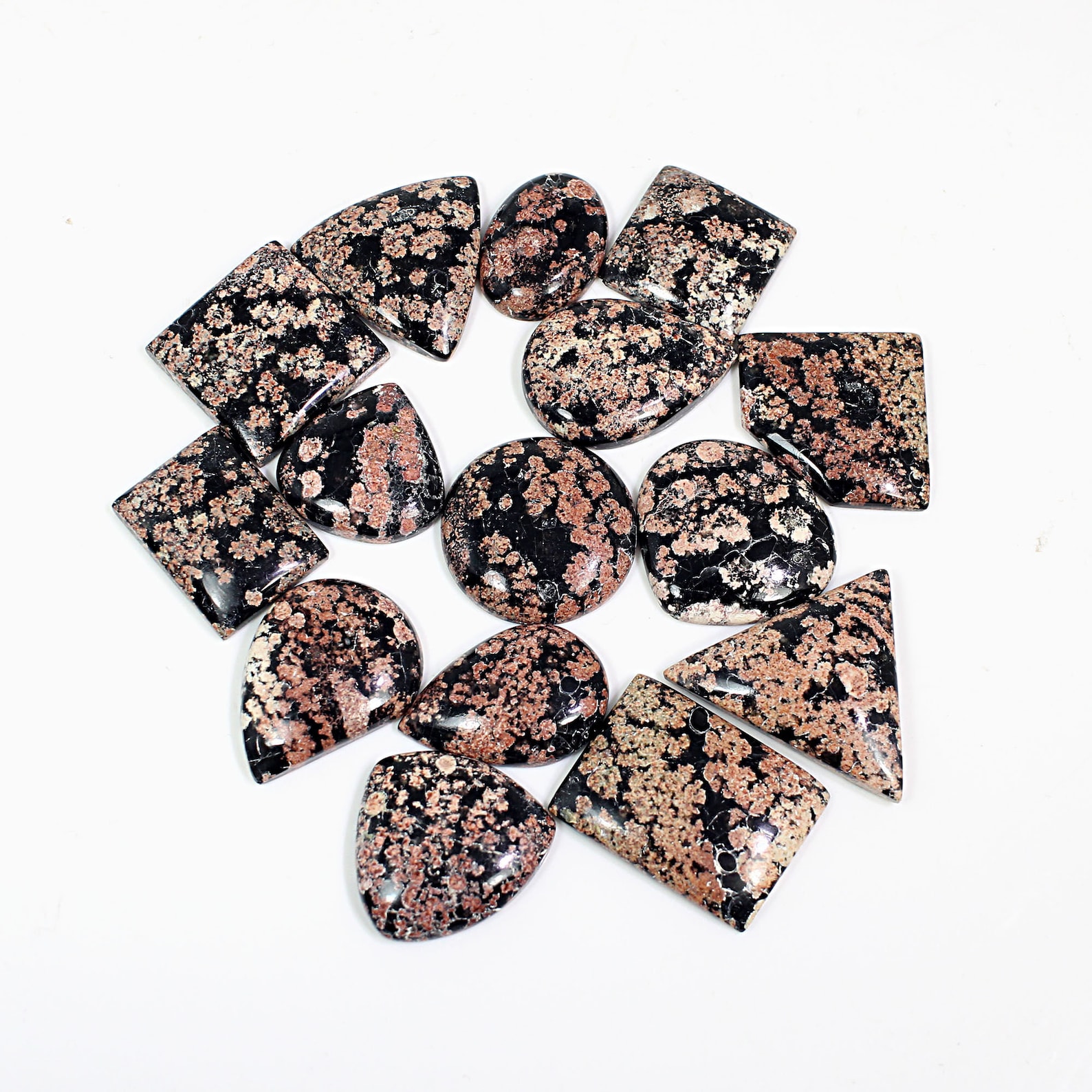 Natural fireworks obsidian freeform cabochon semi precious | Etsy