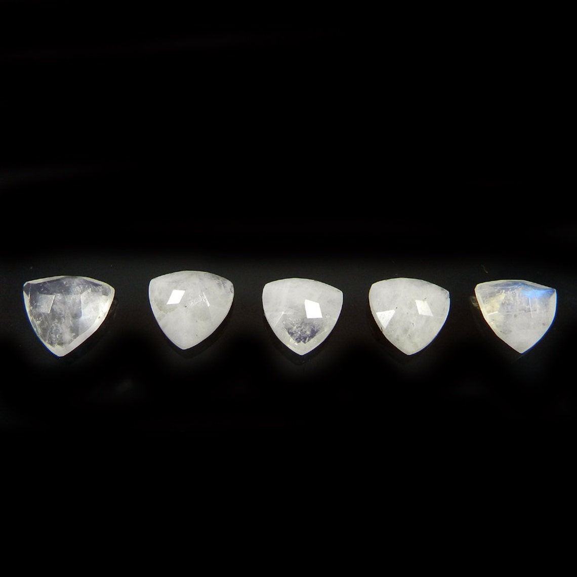 Natural Fiery Rainbow Moonstone Trillion Cut 10 X 10 X 10 Mm 18 X 18 X ...