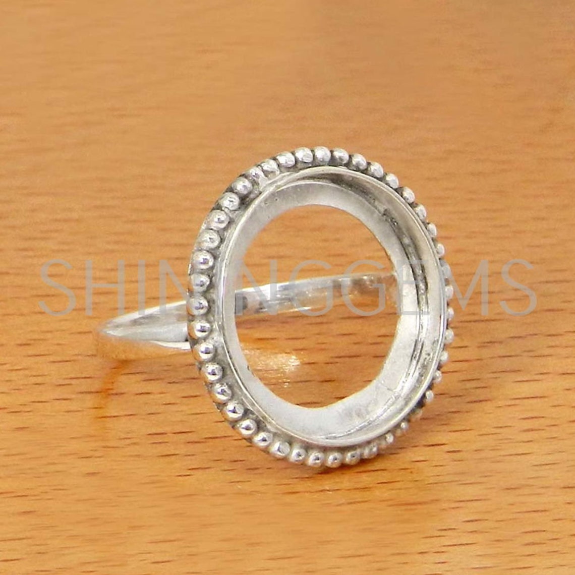 925 Sterling Silver Designer Ring Collet 3 Mm to 25 Mm Round - Etsy