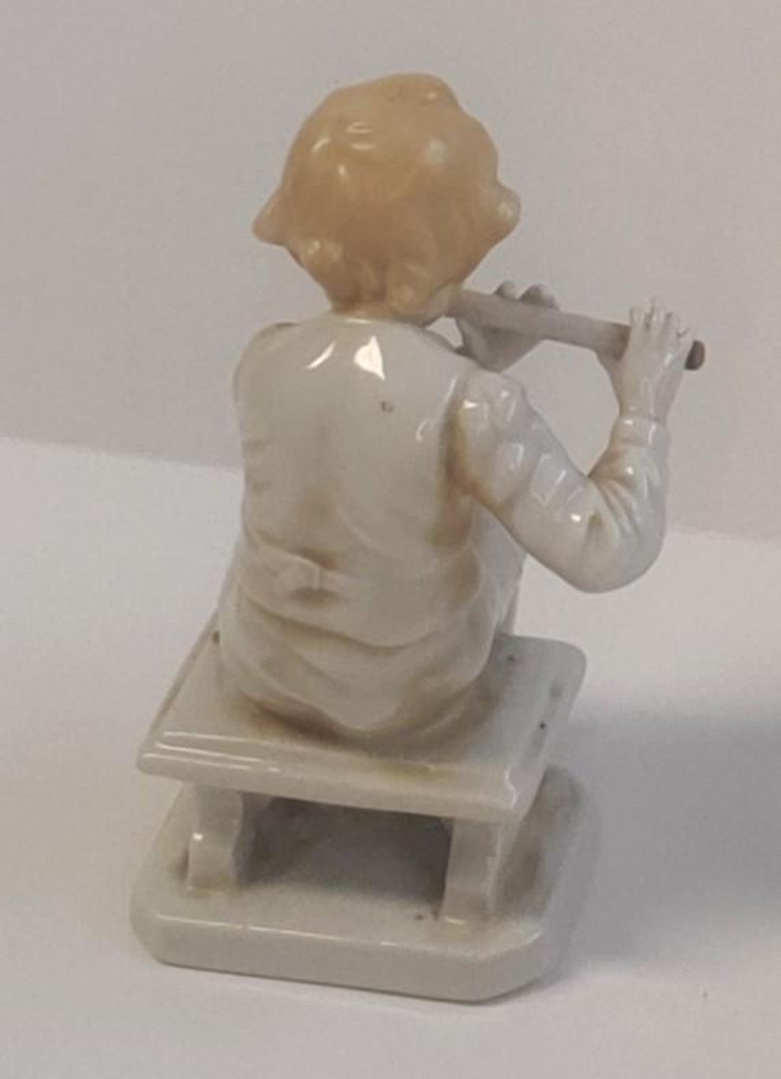 Japan Porcelain Figurine - Boy Playing Flute - Etsy