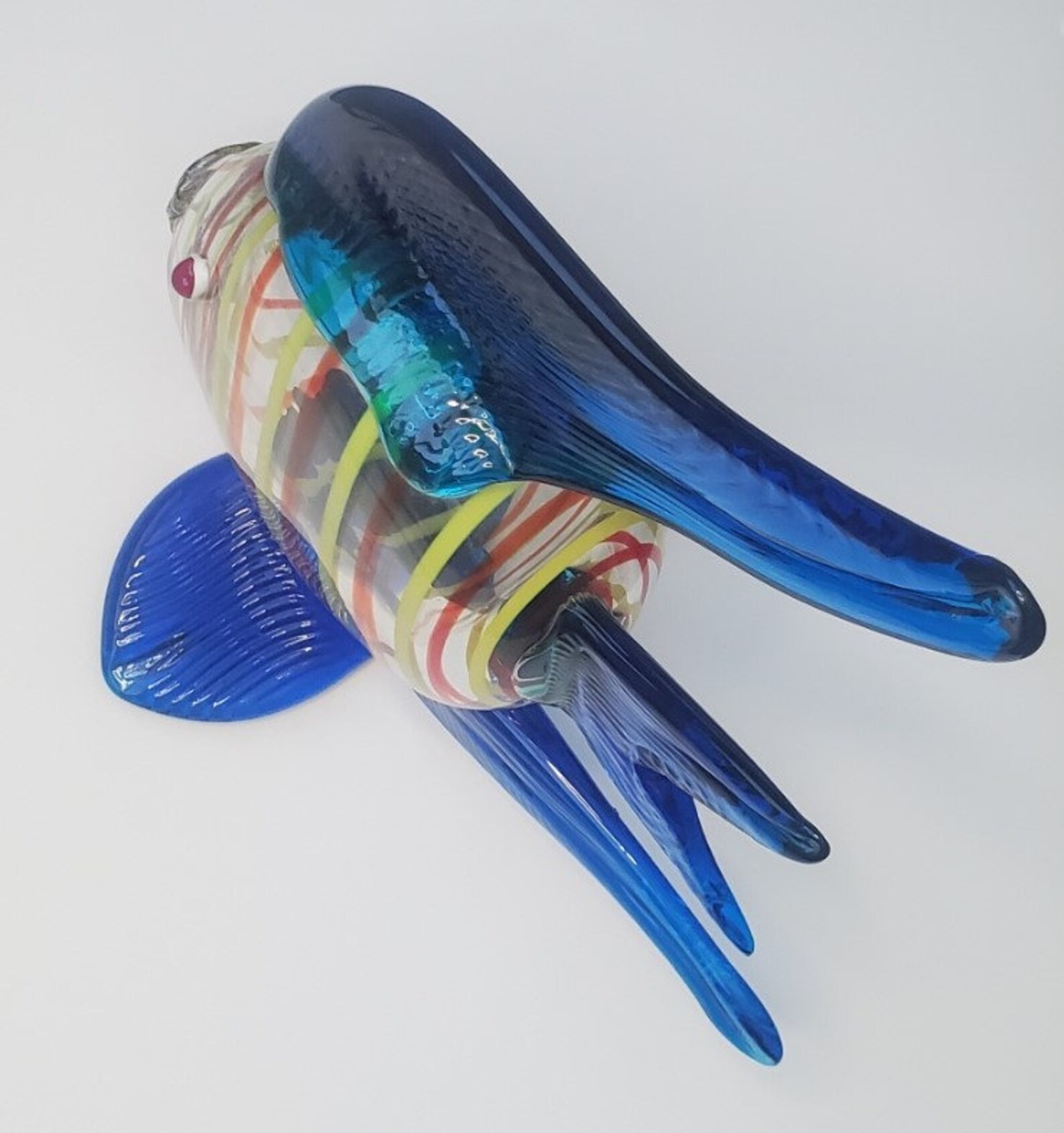 Murano Style Art Glass Bluefin Angel Fish - Etsy