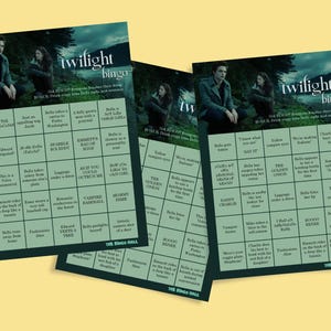 Twilight Movie Bingo Party Game - Etsy