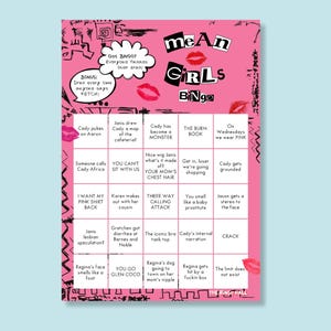 Mean Girls Movie Bingo Party Game - Etsy