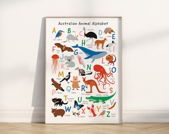 Australian Animal Alphabet - Etsy