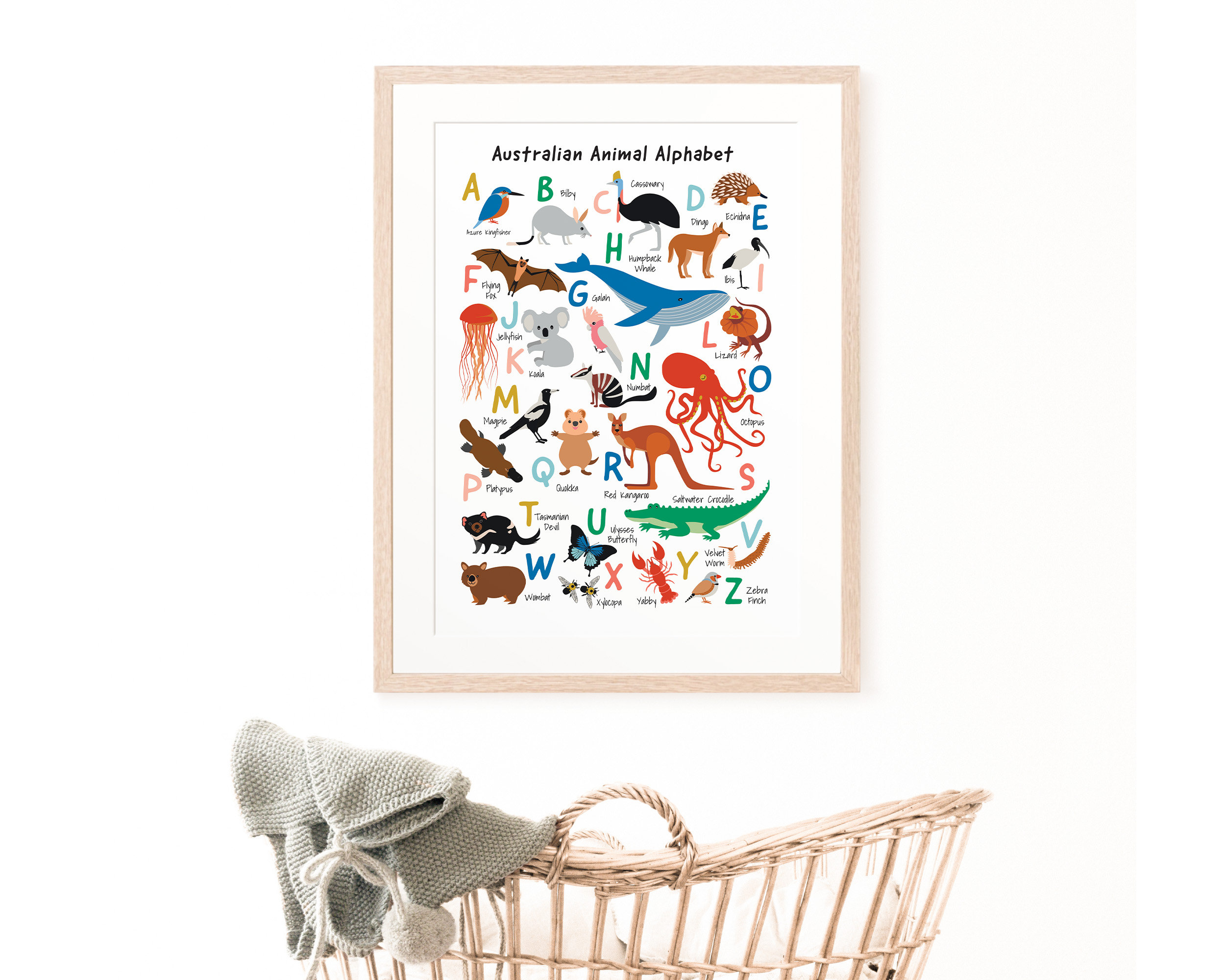 Australian Animal Alphabet Printable Wall Art for Nursery - Etsy Australia