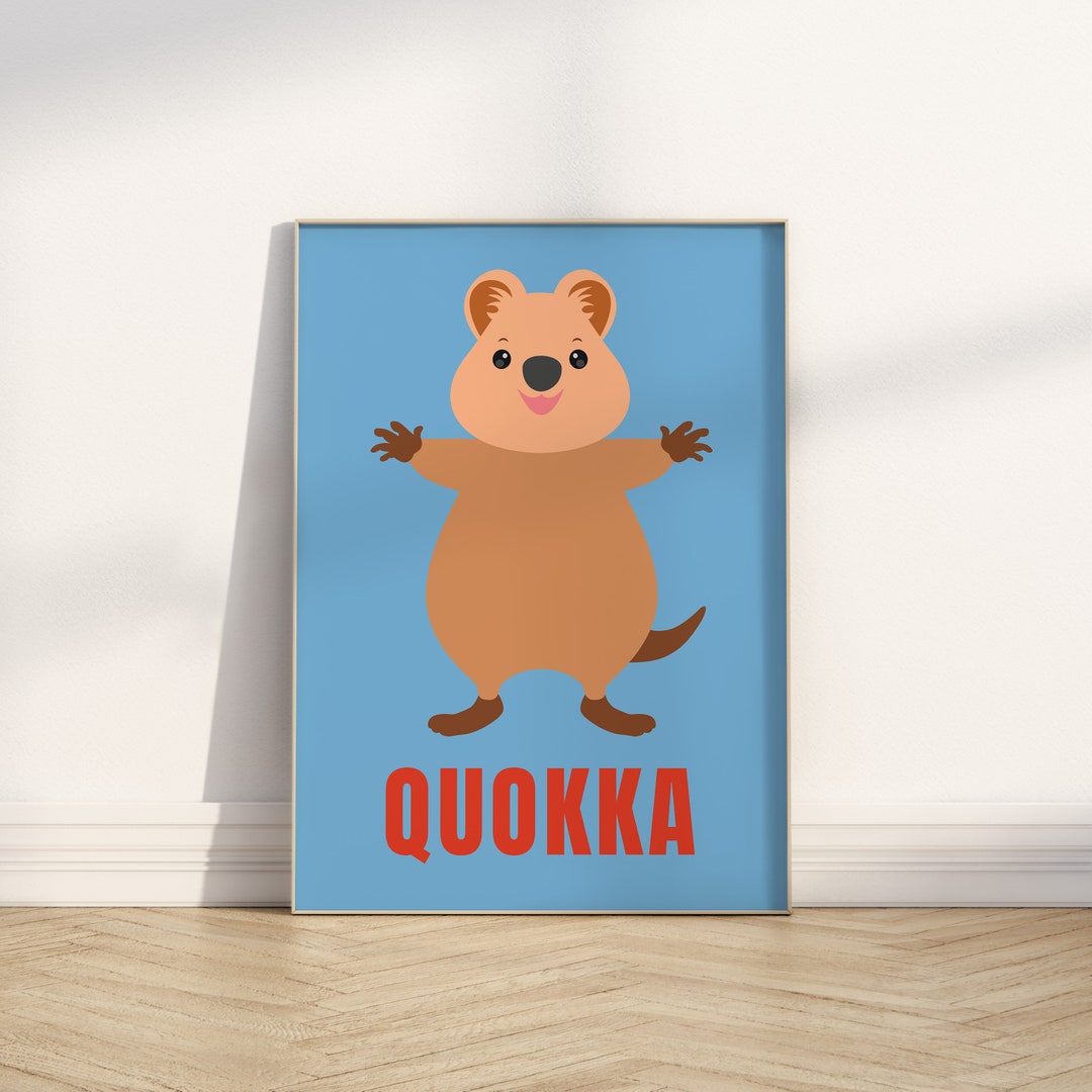 Quokka Poster - Digital - Download + Print - Childrens Print, Bedroom ...