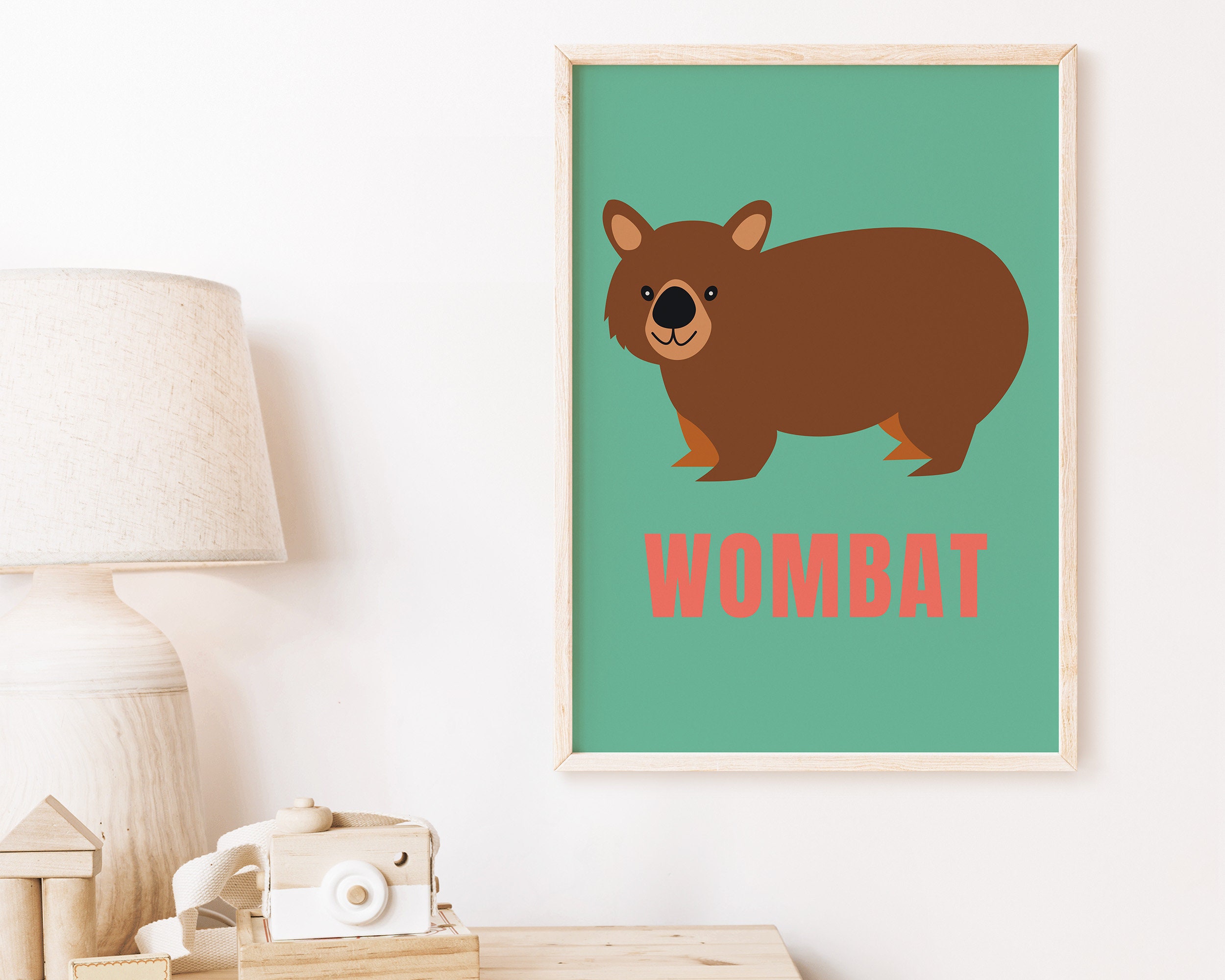 Wombat Poster - Digital - Download + Print - Childrens Print, Bedroom ...