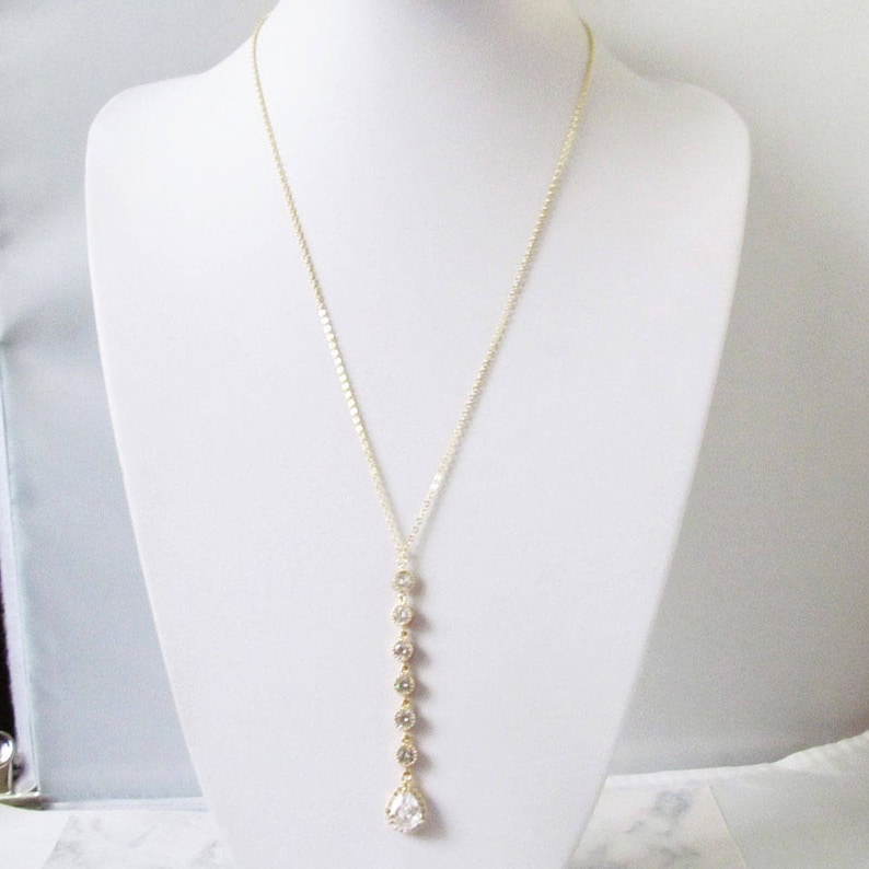 Back Necklace Wedding Back Drop Necklace Back Necklace | Etsy