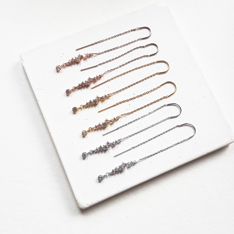 Ear Thread Earrings - Etsy