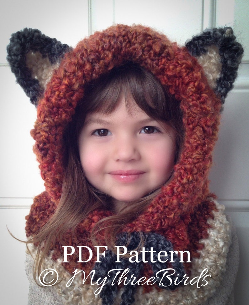 Crochet PATTERN Fancy Fox Crochet Cowl PDF With Pictures - Etsy