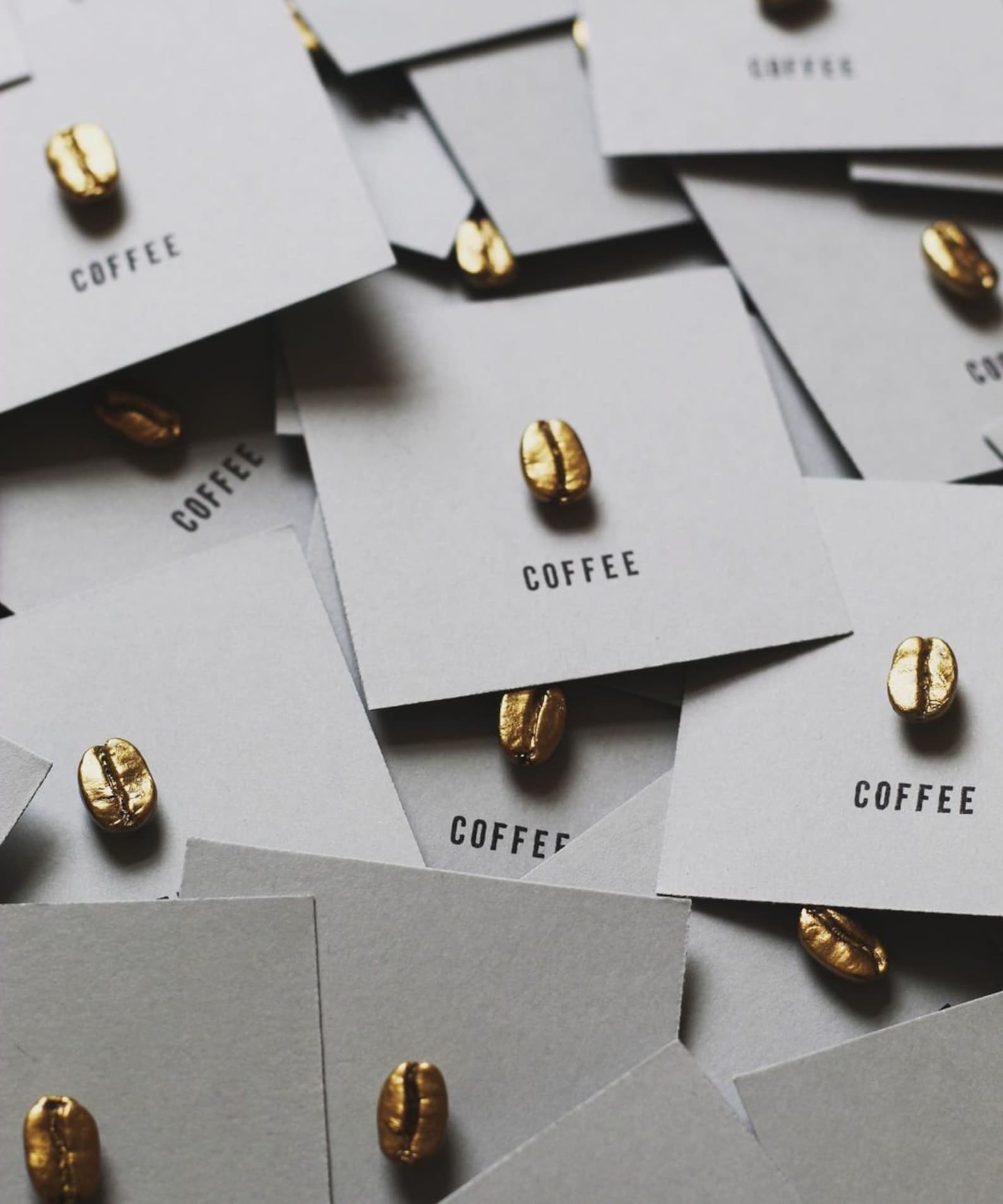 Coffee Bean Pin Badge (GOLD) - Etsy