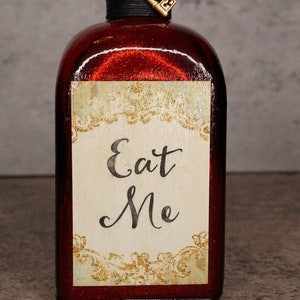 Alice in Wonderland Eat Me Potion Bottle | Etsy