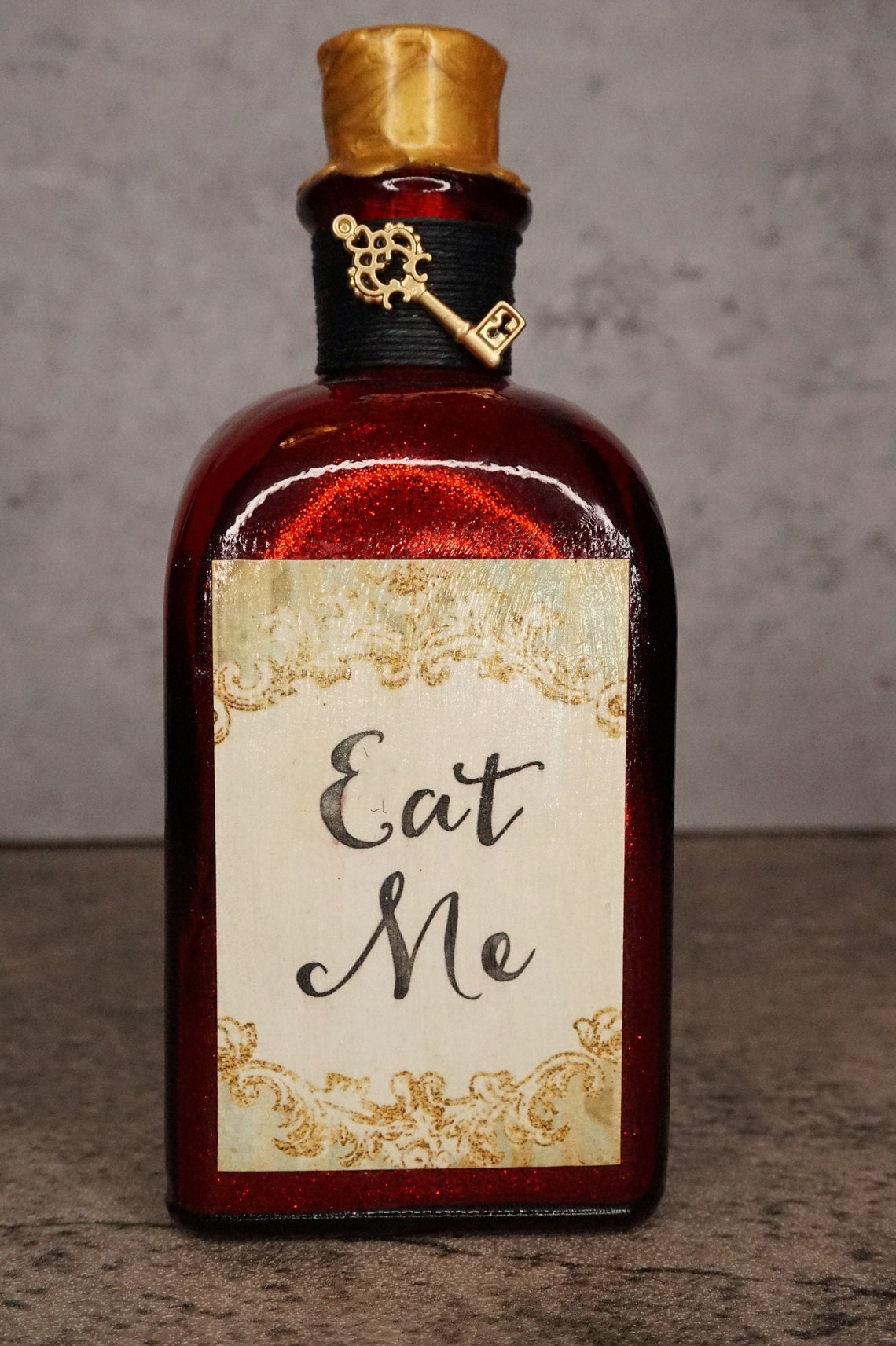 Alice in Wonderland Eat Me Potion Bottle | Etsy