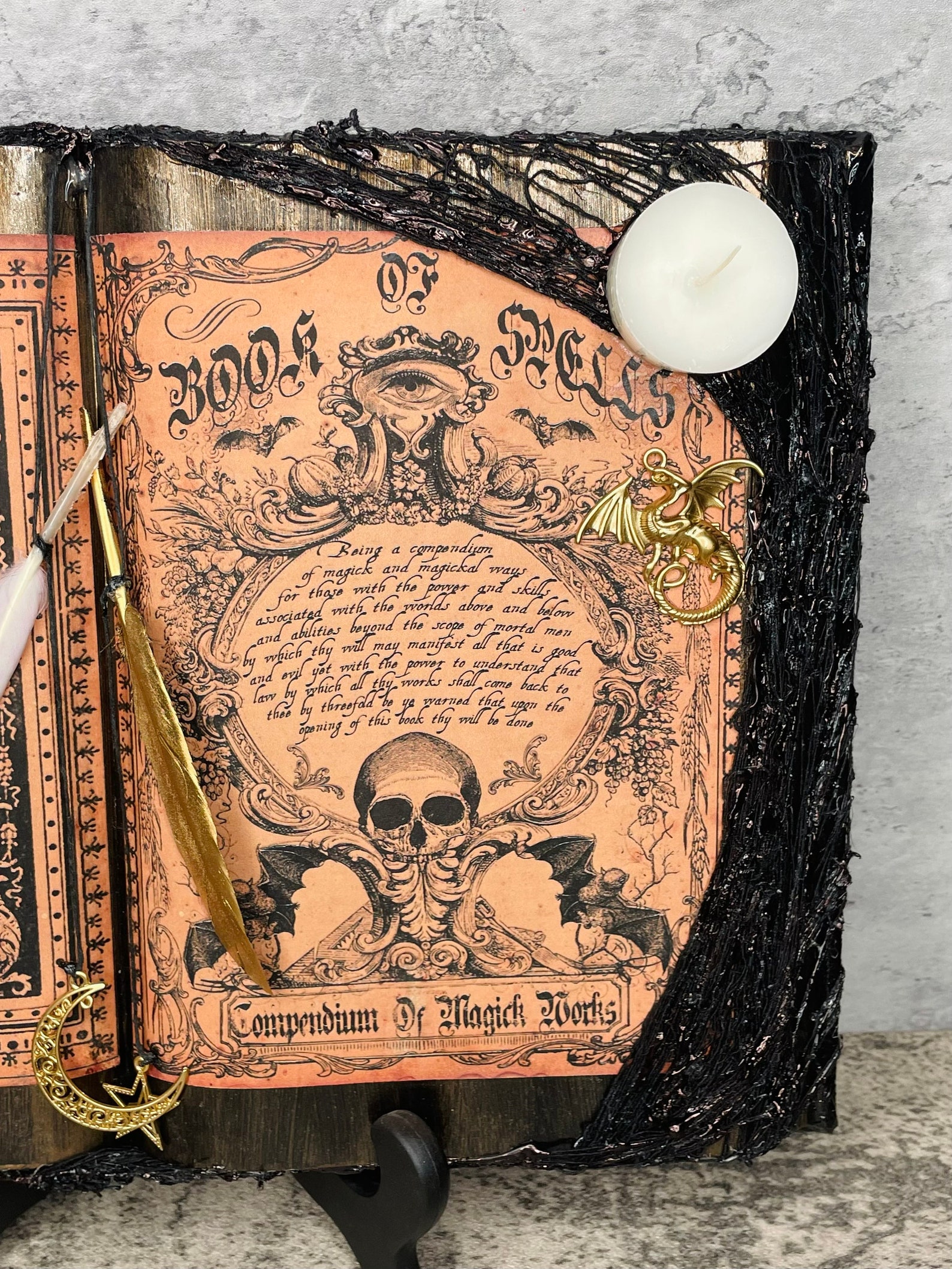 Book of Spells Open Spell Book - Etsy