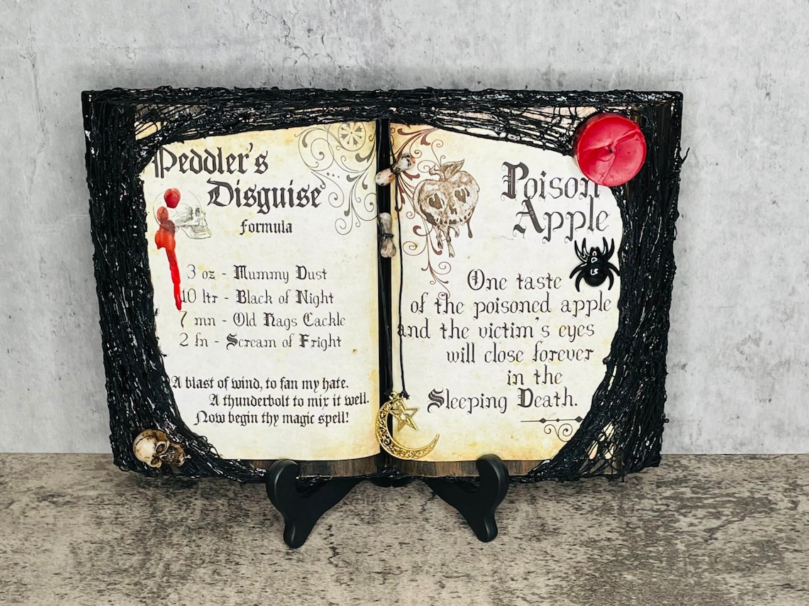 Snow White Themed Open Spell Book - Etsy