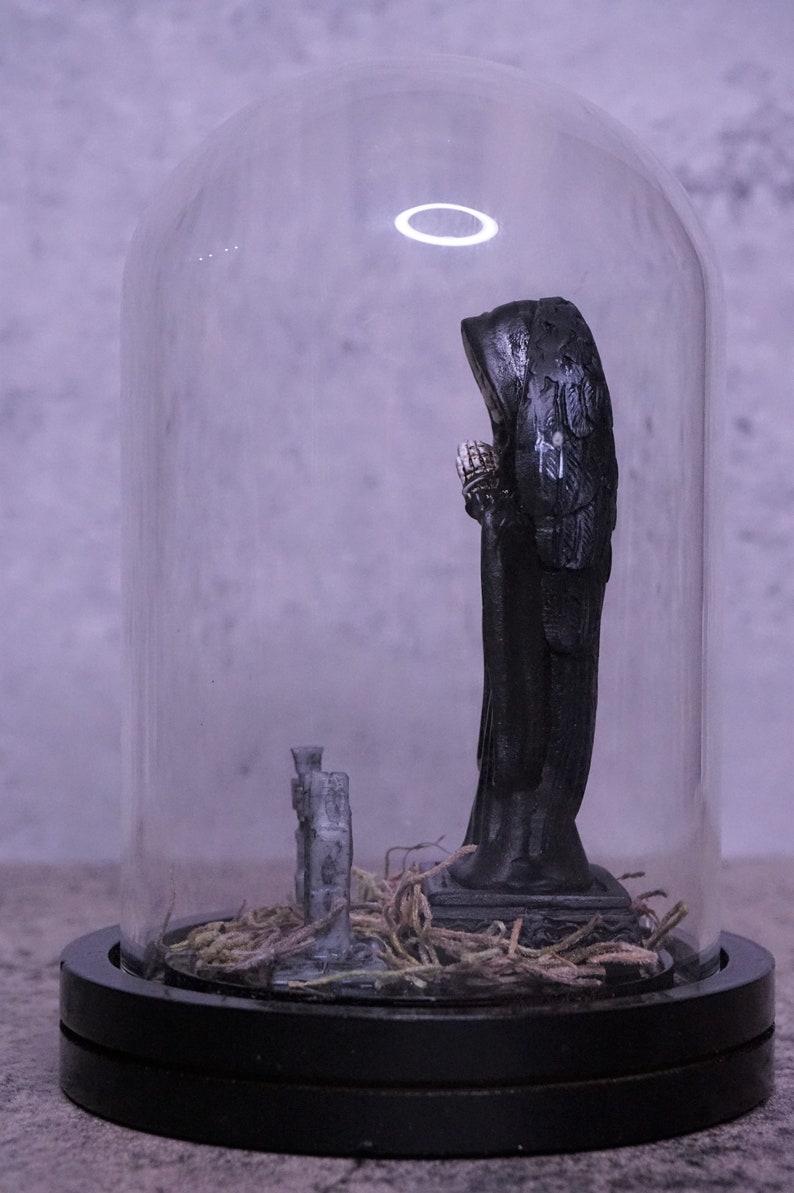 Avenging Angel Glass Dome Cemeterrarium | Etsy