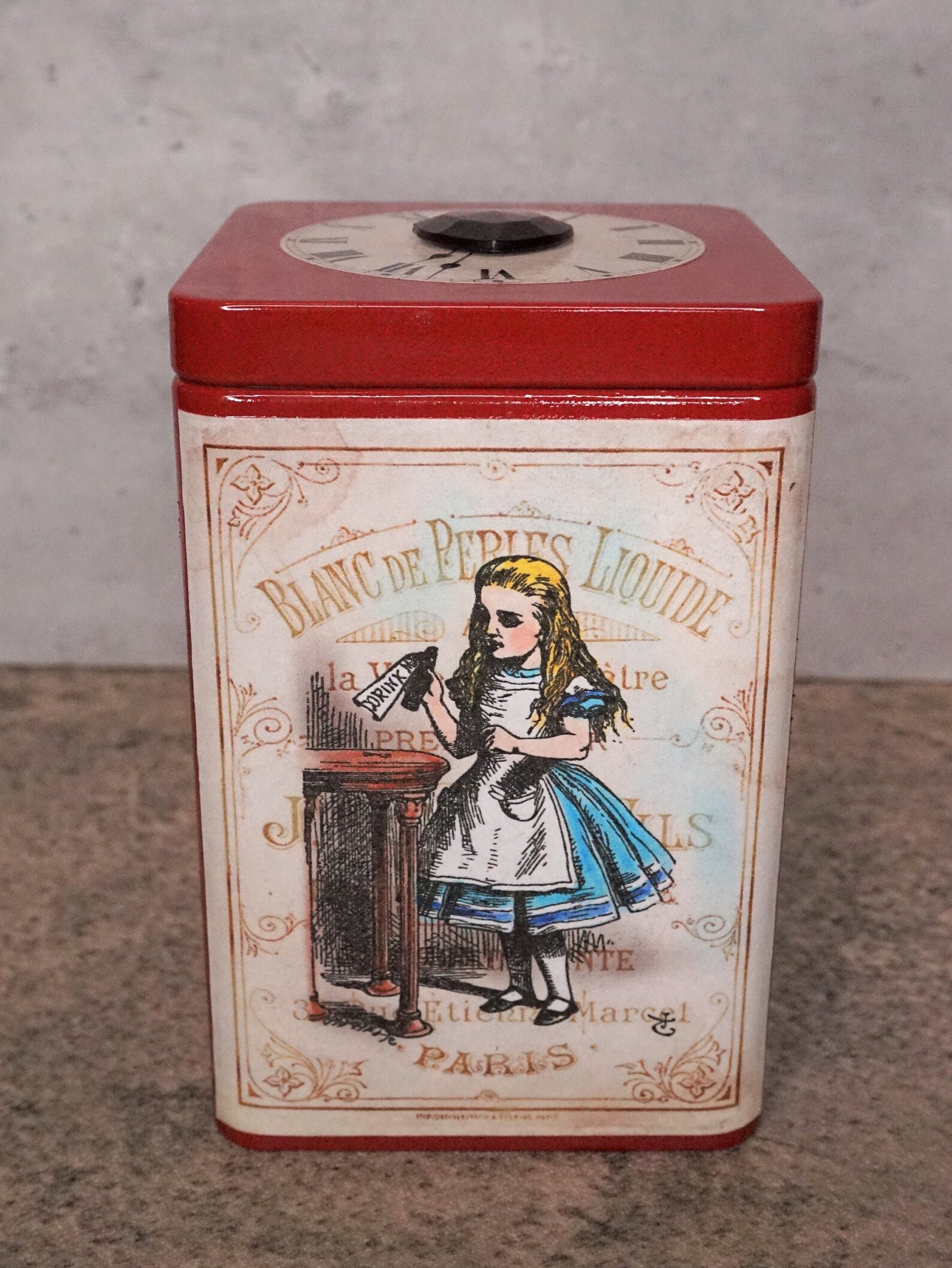 Red Alice in Wonderland Decorative Tea Tin/storage Tin - Etsy