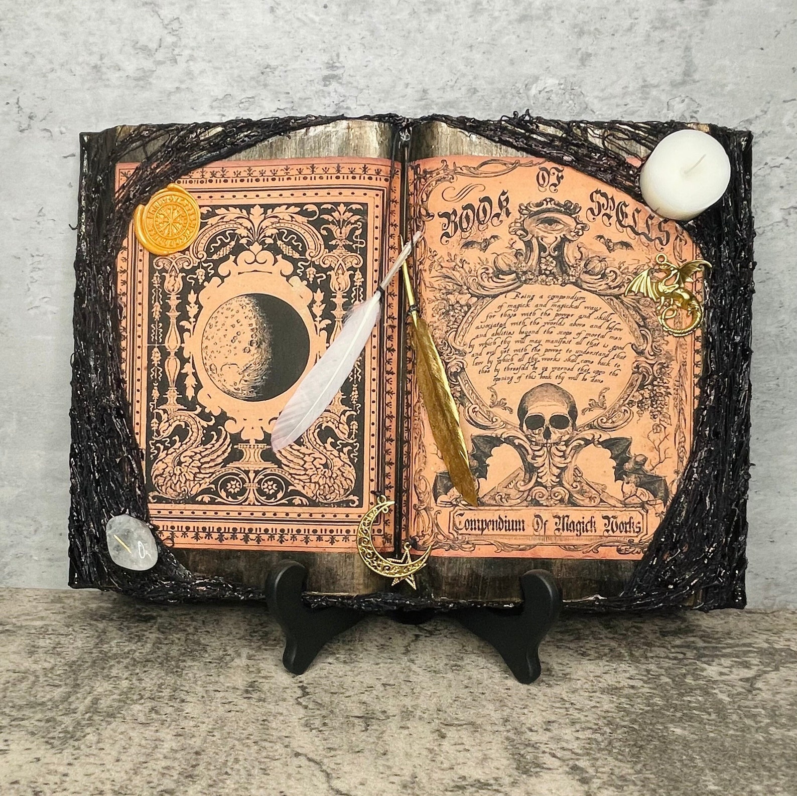 Book of Spells Open Spell Book - Etsy