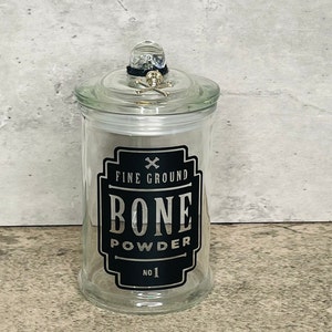 Bone Powder Apothecary Jar - Etsy
