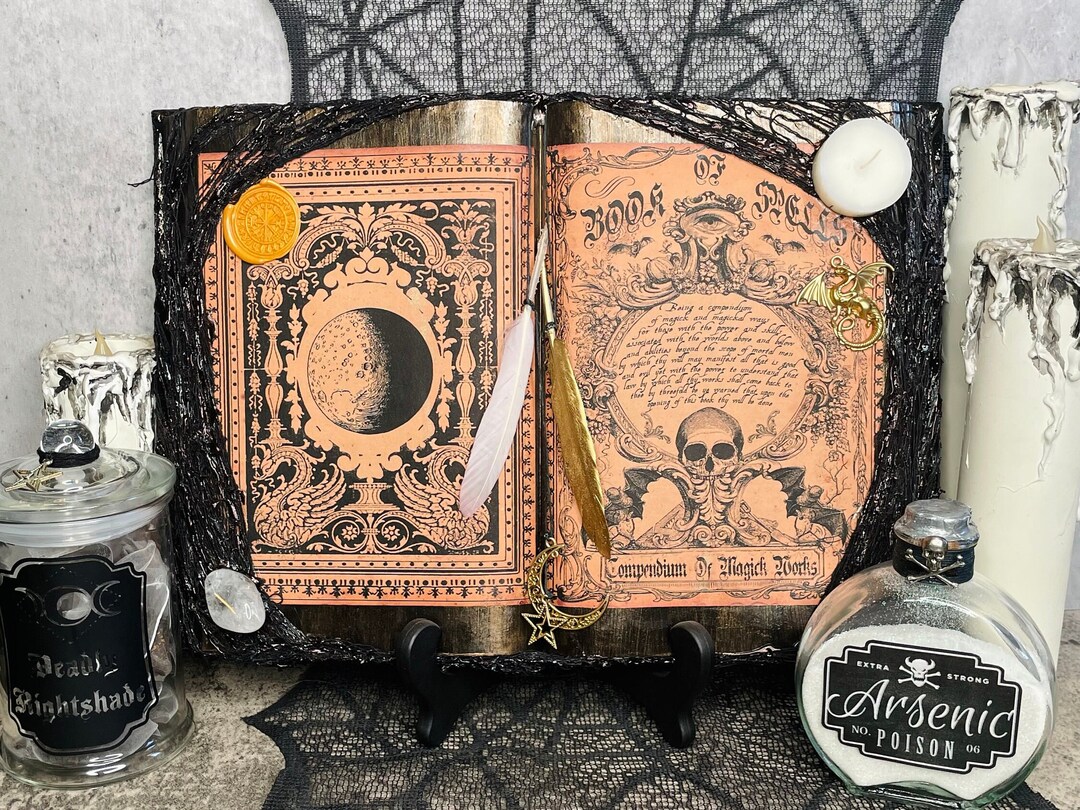 Book of Spells Open Spell Book - Etsy