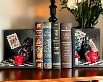 Literary Bookend: Alice's Adventures in Wonderland lewis Carroll - Etsy