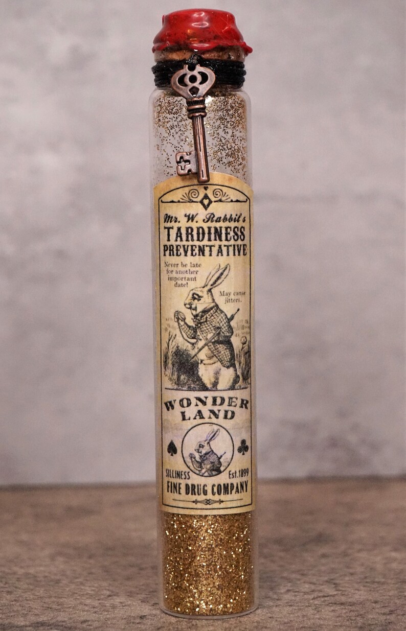 Alice in Wonderland White Rabbit Test Tube Potion Bottle - Etsy