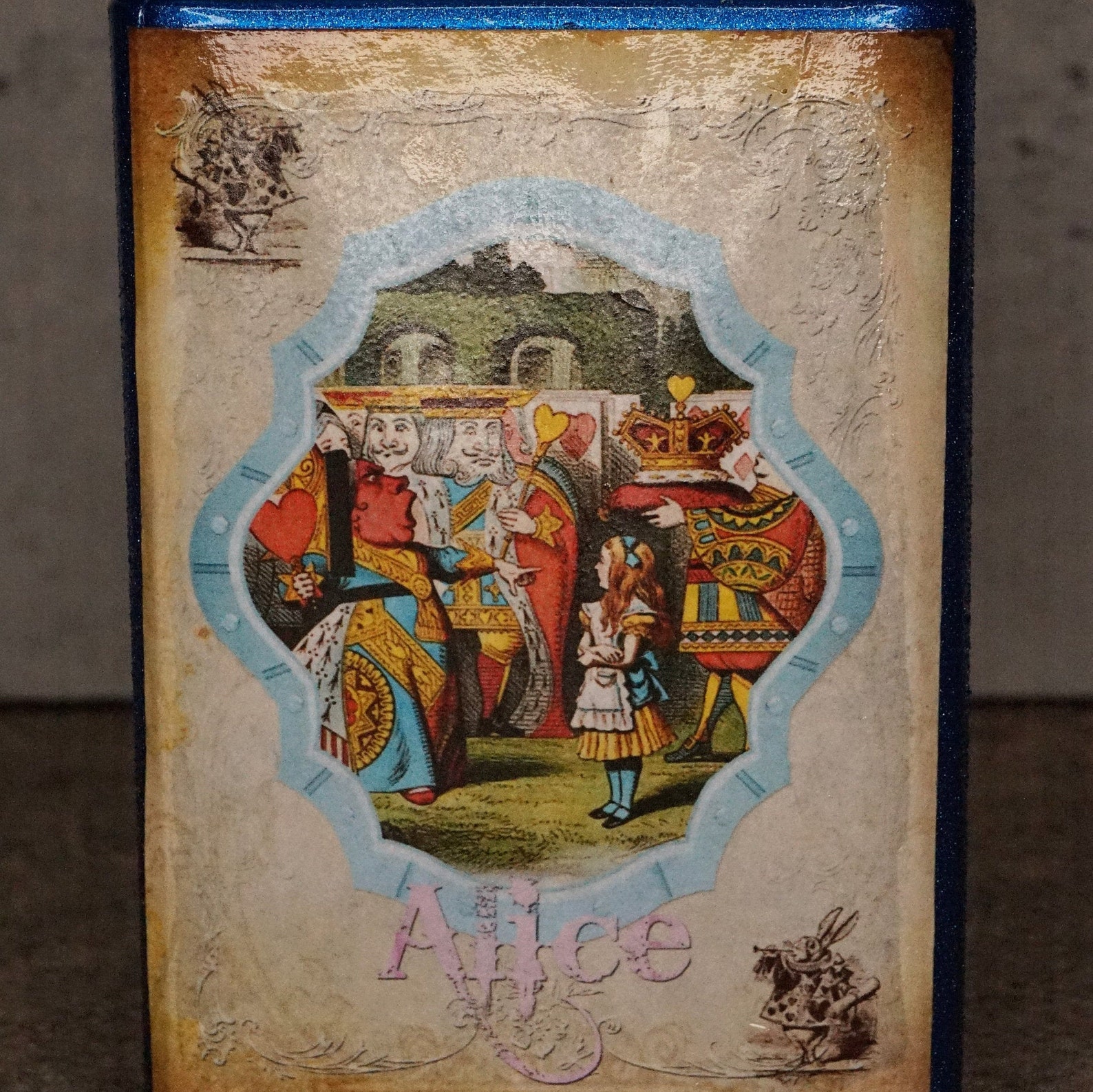 Blue Alice in Wonderland Decorative Tea Tin/Storage Tin | Etsy