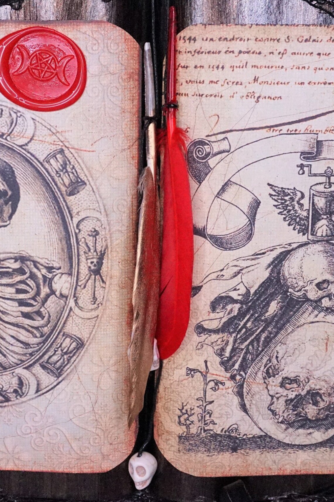 Skeleton Themed Open Spell Book - Etsy