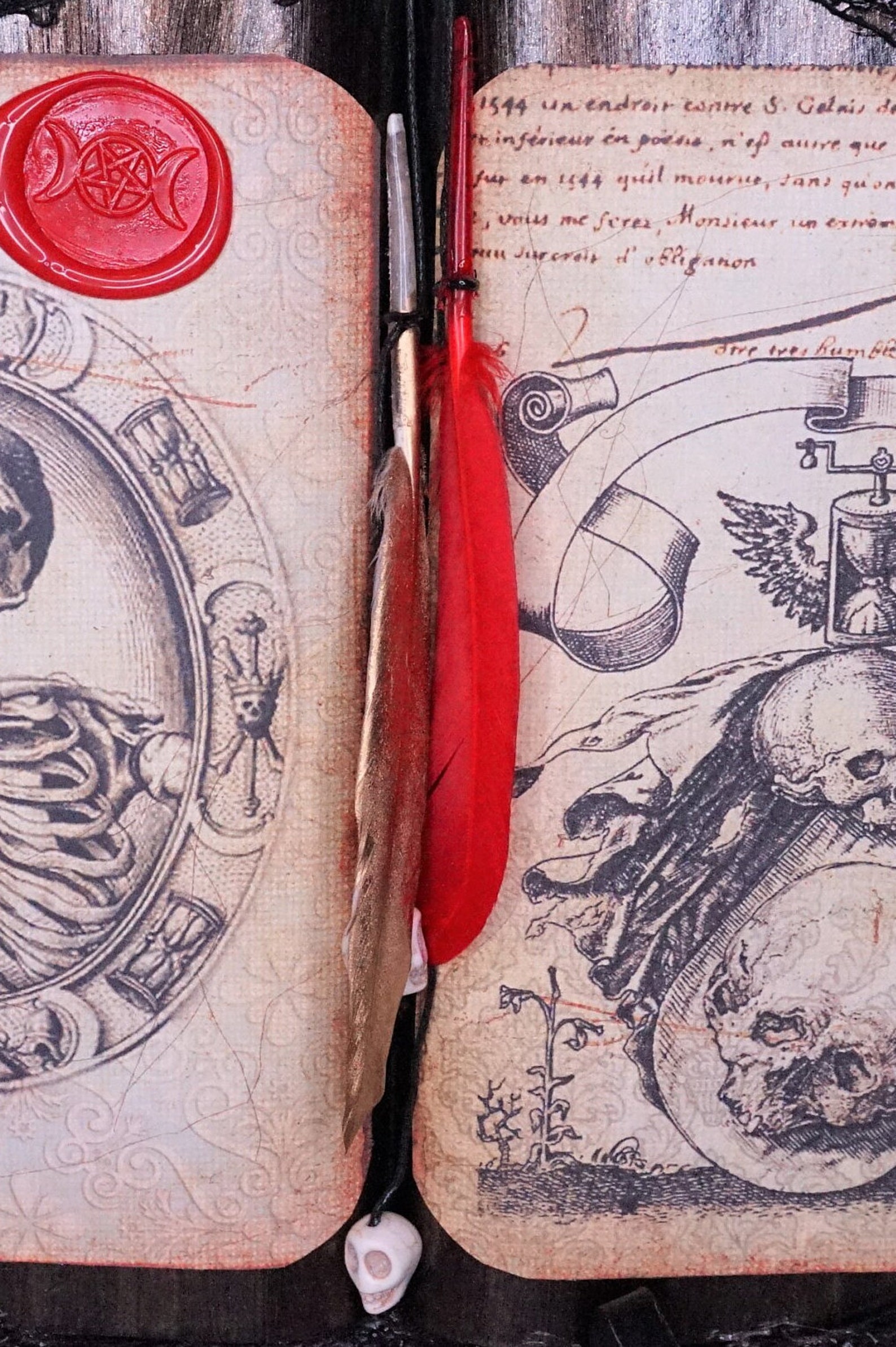 Skeleton Themed Open Spell Book - Etsy