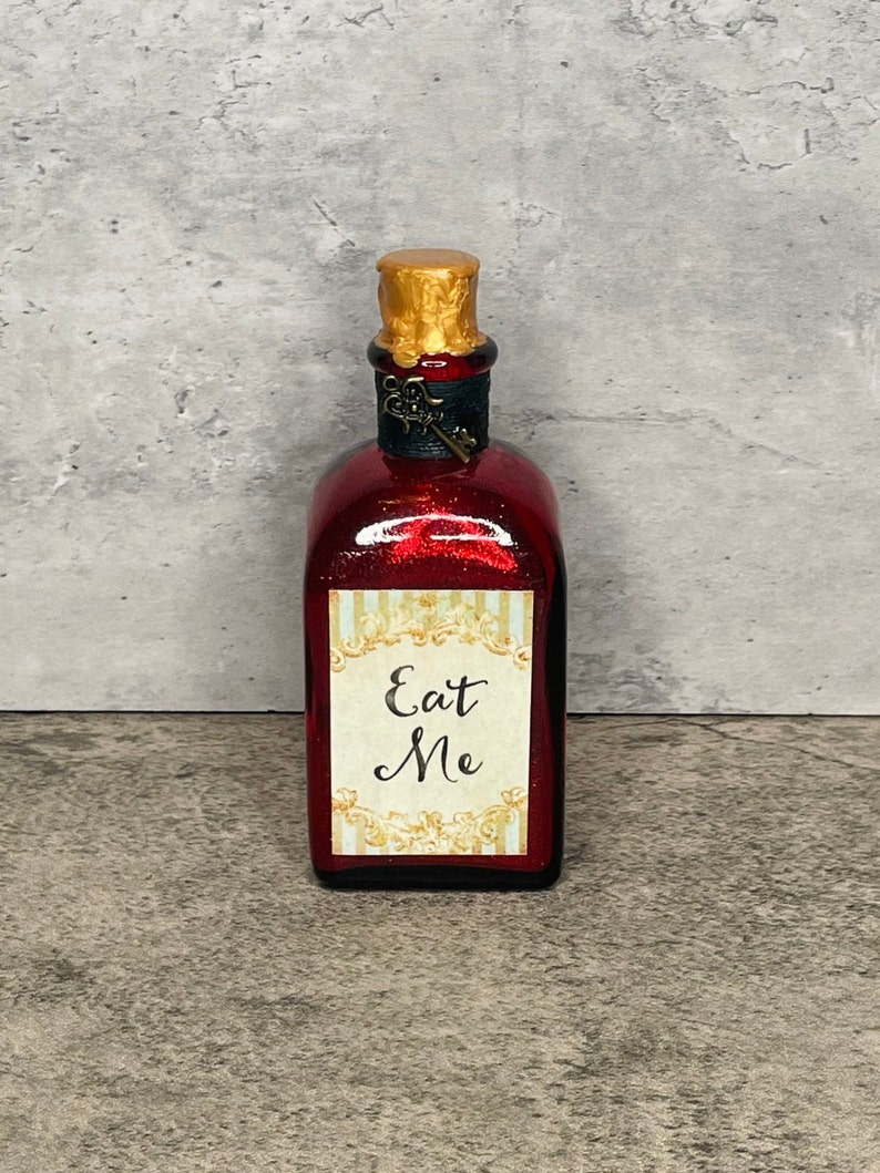 Alice in Wonderland Eat Me Potion Bottle - Etsy