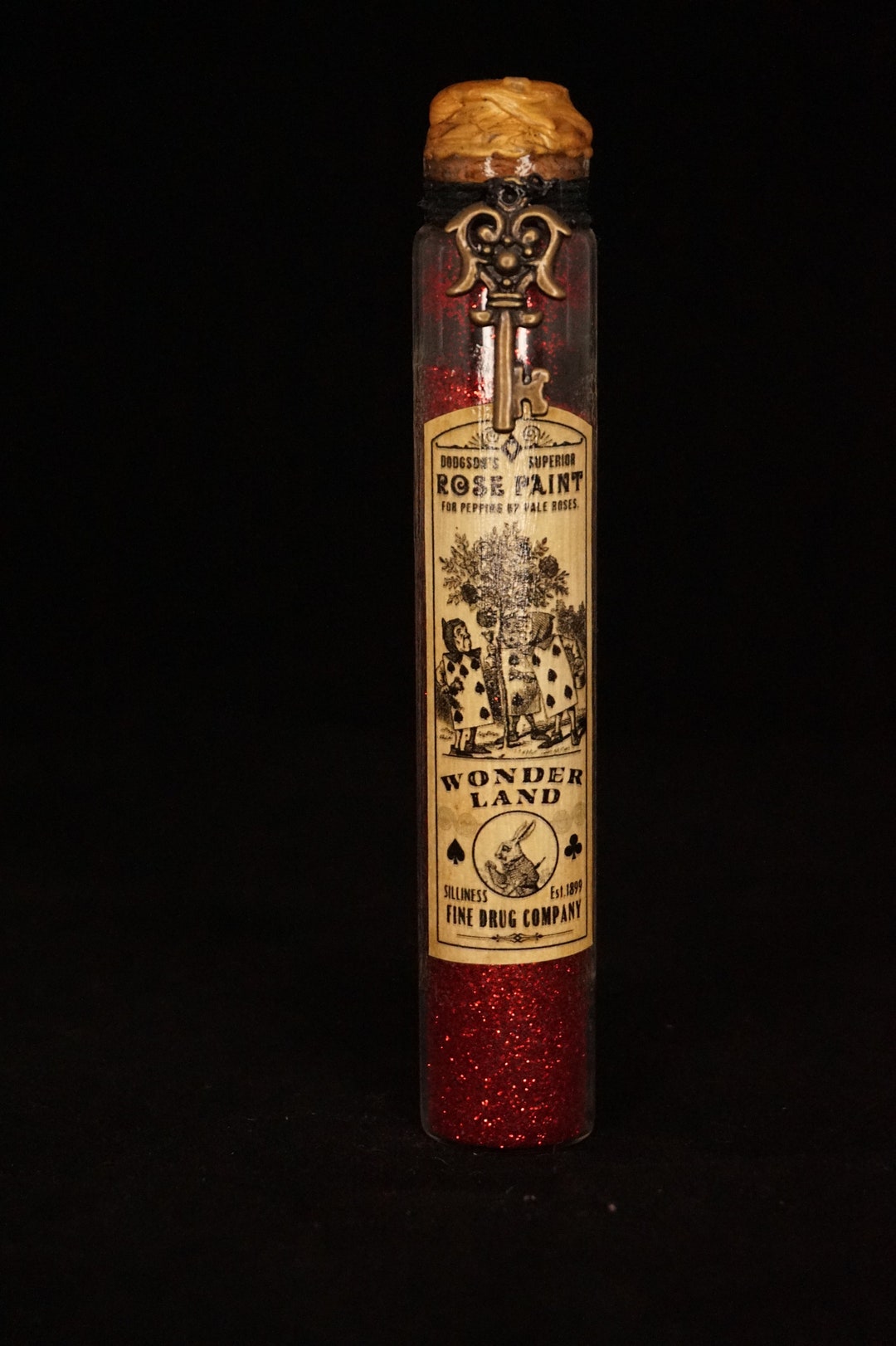 Alice in Wonderland Roses Test Tube Potion Bottle - Etsy