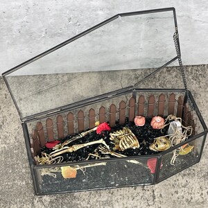 Cemetery Themed Glass Coffin Terrarium - Etsy