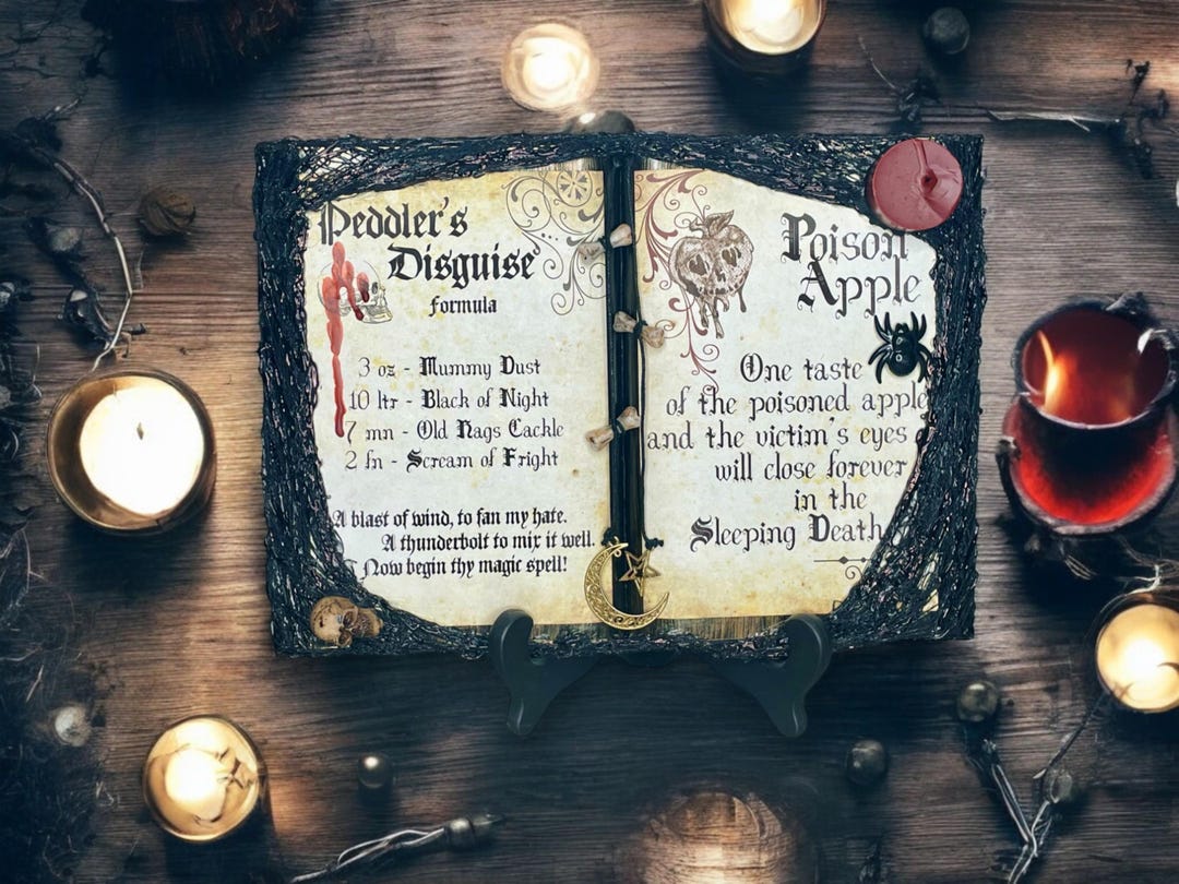 Snow White Themed Open Spell Book - Etsy