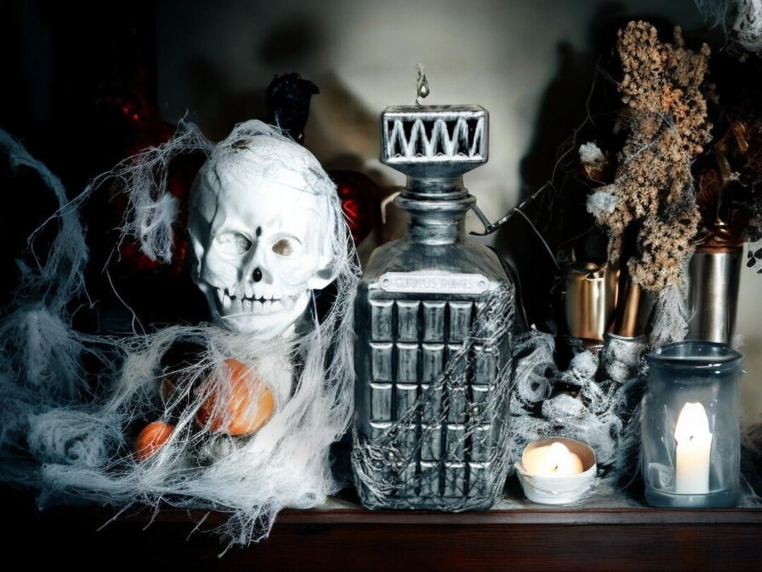 Black and Silver Potion Bottle - Etsy