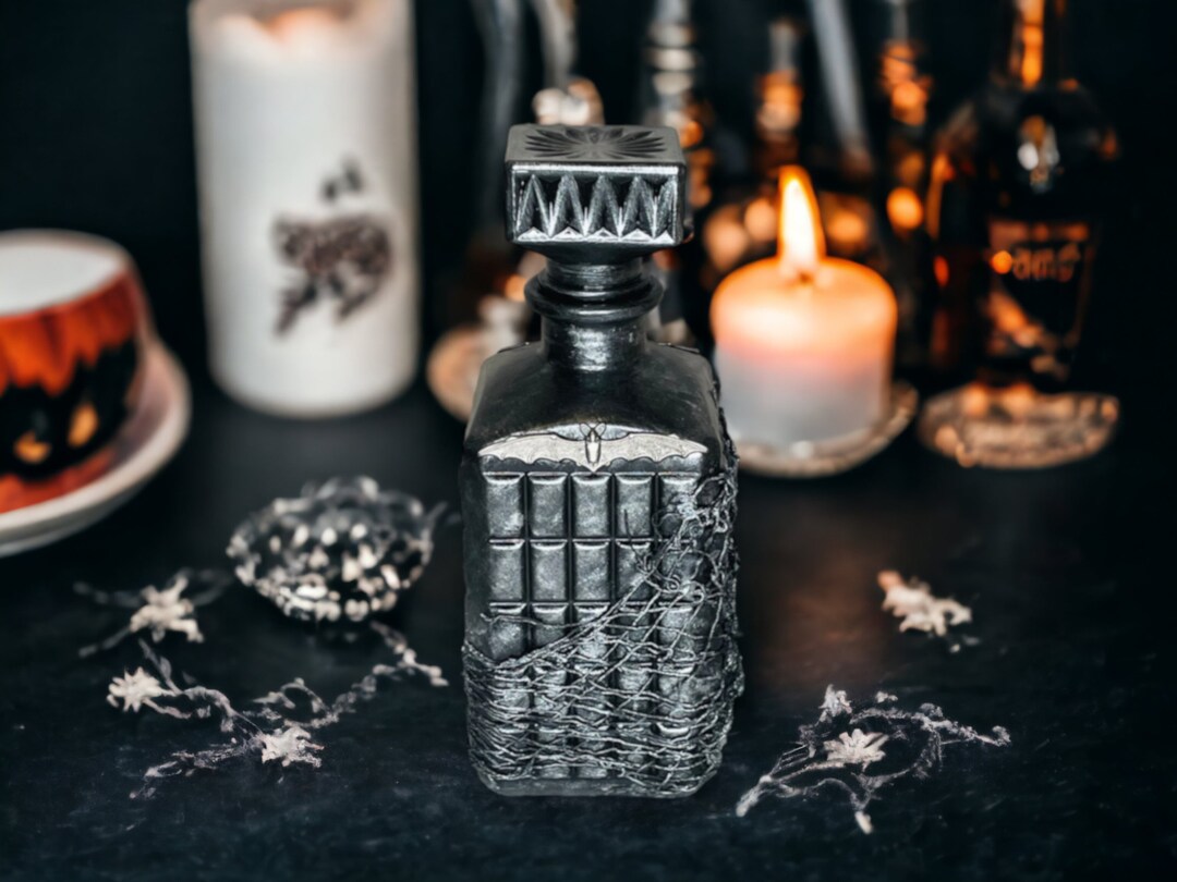 Black and Silver Potion Bottle - Etsy