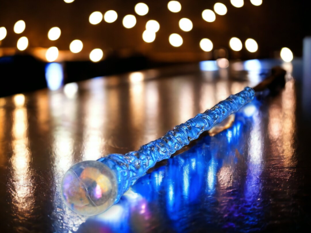 Blue Fairy Wand With Clear Marble - Etsy