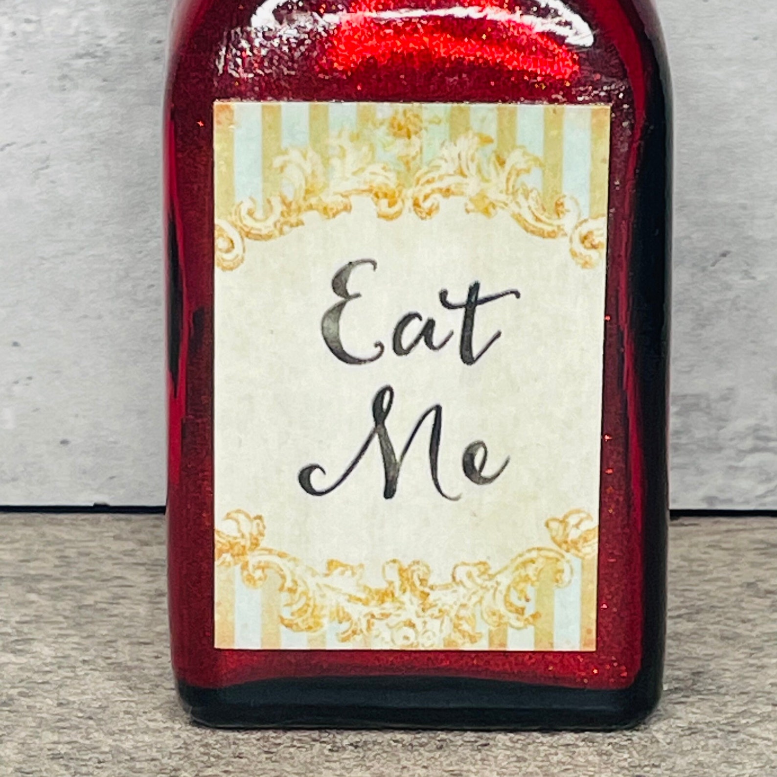 Alice in Wonderland Eat Me Potion Bottle - Etsy