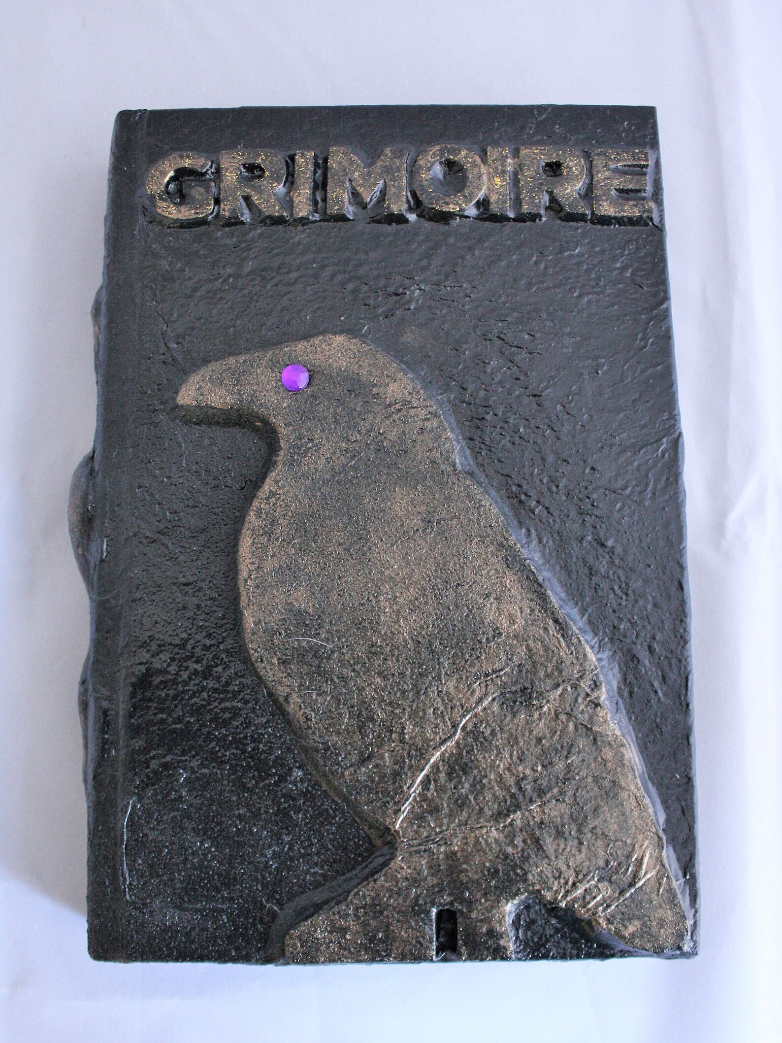 Raven Grimoire Spell Book//Halloween Decor//Halloween Props | Etsy