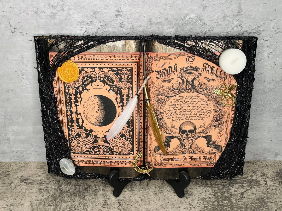 Book of Spells Open Spell Book - Etsy