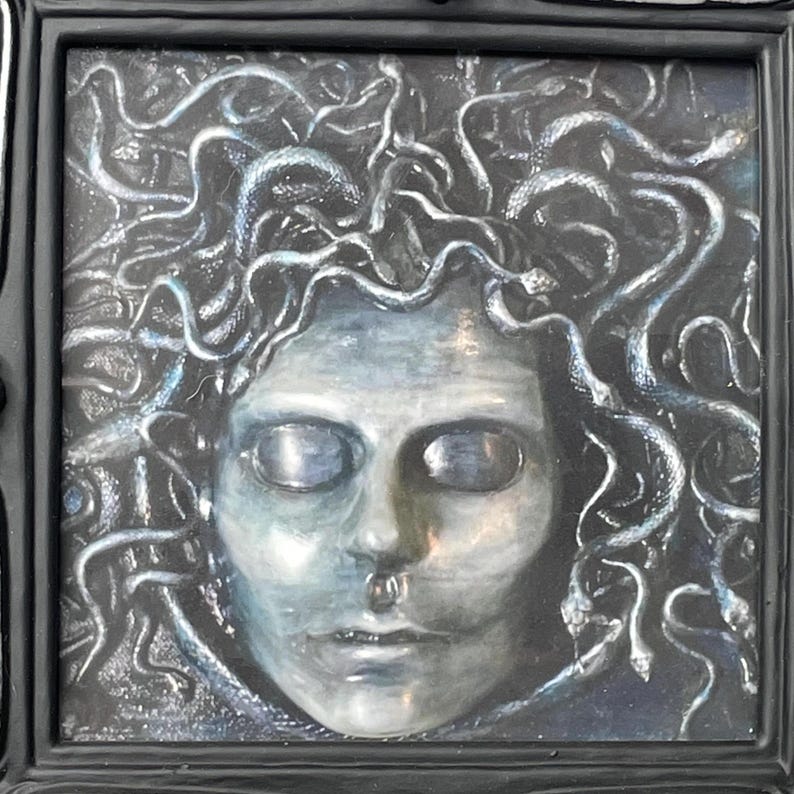Medusa Print With Black Desktop Frame - Etsy