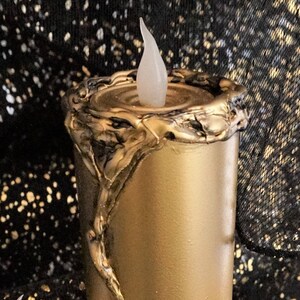 Gold LED Flameless Candle Set - Etsy