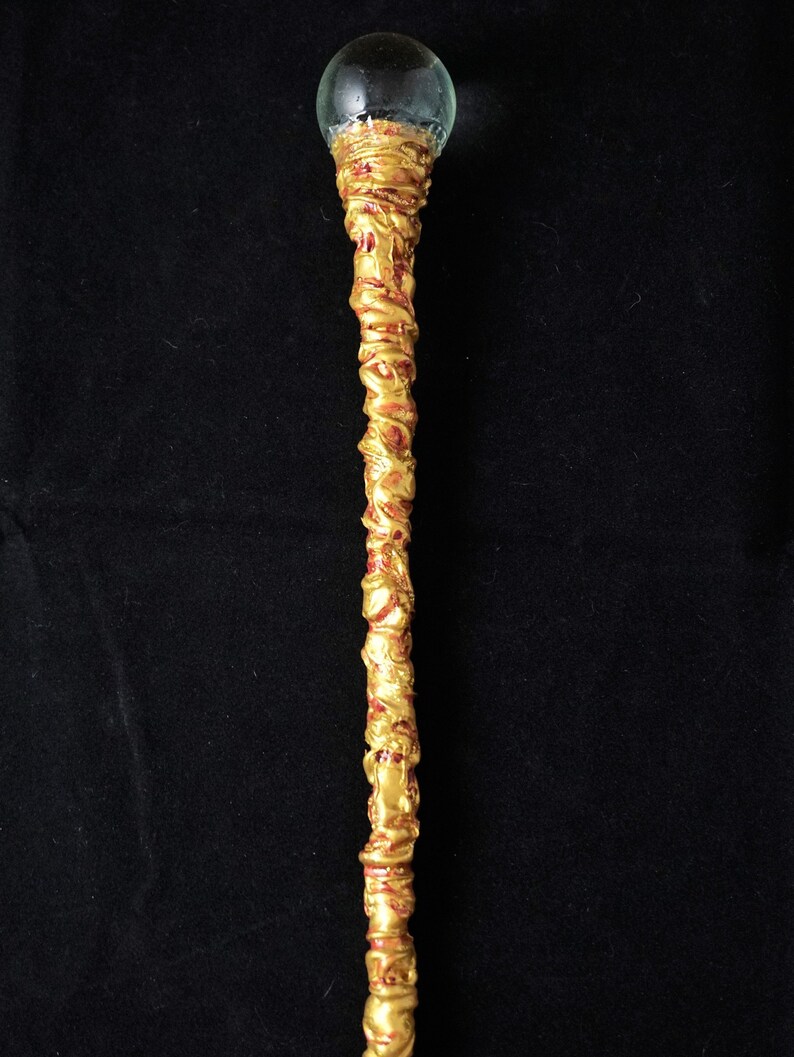 Gold Metallic Fairy Wand With Clear Marble - Etsy