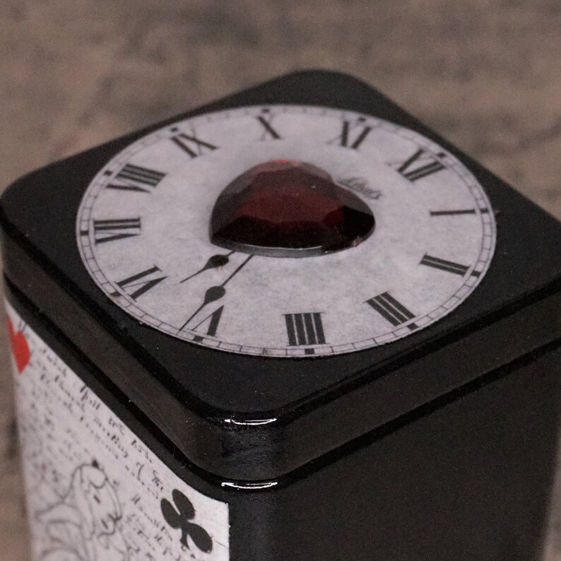 Black Alice in Wonderland Decorative Tea Tin/storage Tin - Etsy