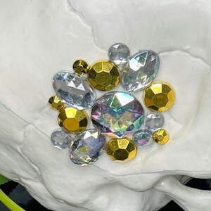 Gold and Clear Crystal Embellished Skull Party Decoration - Etsy