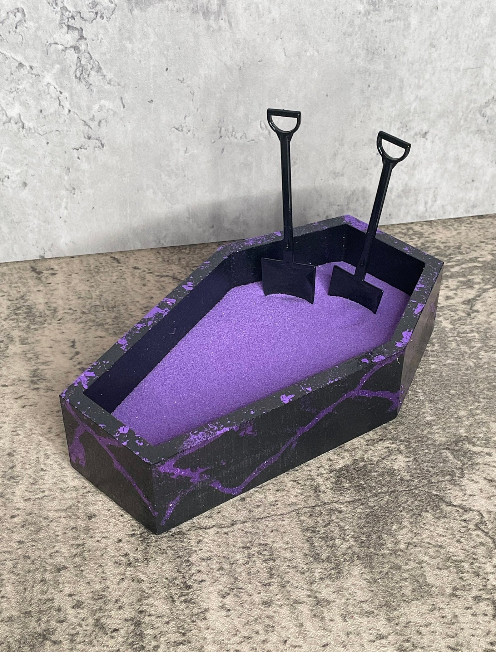 Black and Purple Coffin Zen Garden 1 - Etsy
