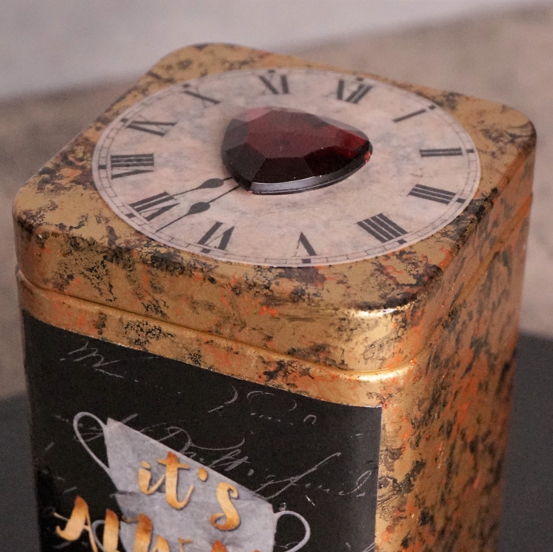 Gold Alice in Wonderland Decorative Tea Tin/storage Tin - Etsy