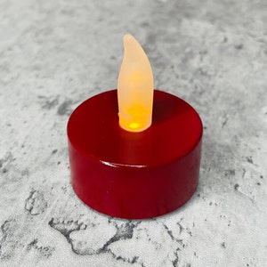 Red LED Flameless Candle Set - Etsy