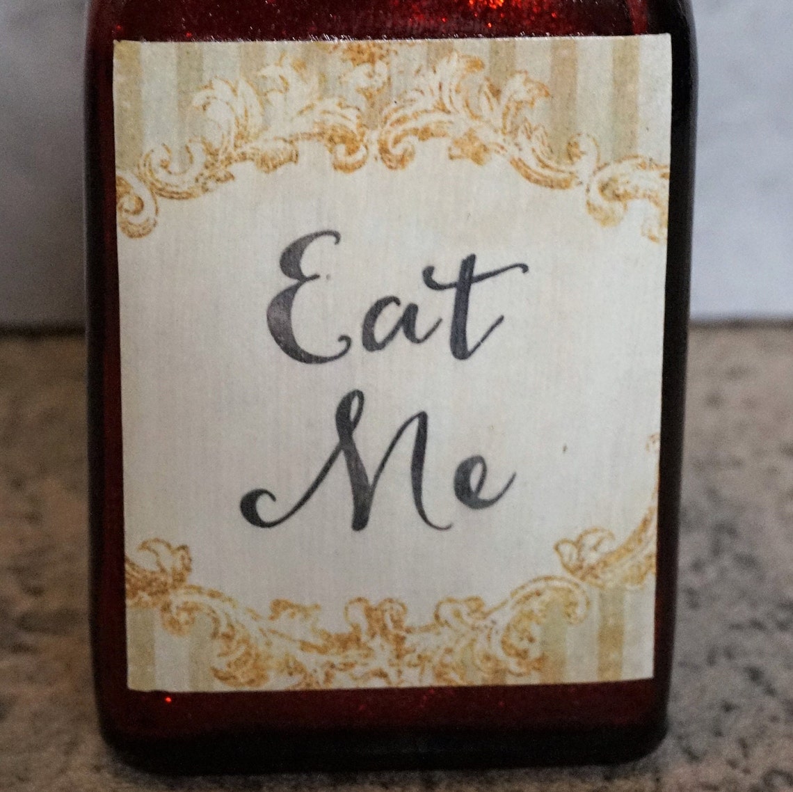 Alice in Wonderland Eat Me Potion Bottle | Etsy